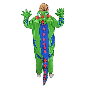 ofodoing Lizard Onesie Adult Animal One-piece Pajamas Cosplay Homewear Sleepwear Jumpsuit Costume for Women Men