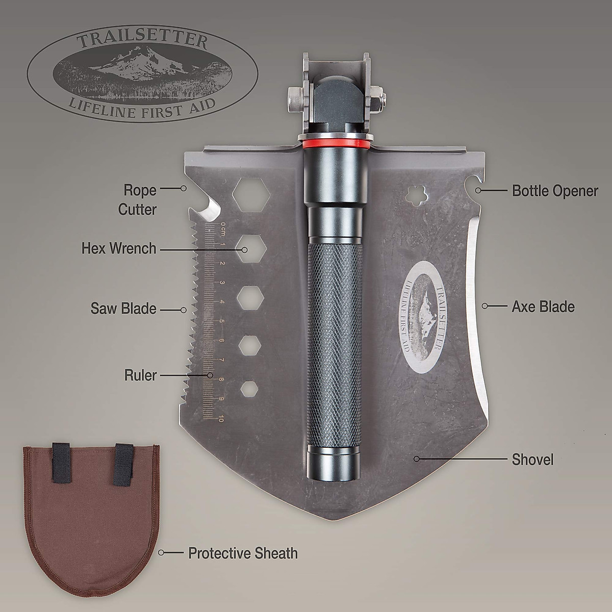 Lifeline Trailsetter Utility Shovel Kit