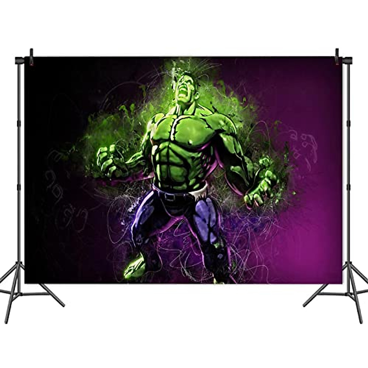 Cartoon Hulk Super Hero Photography Background Great Hulk Photo Backdrops for Baby Shower Children's Birthday Party Photo Booth Studio Props 5x3ft
