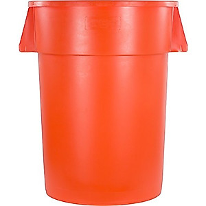 Carlisle FoodService Products 34104424 Bronco Round Waste Container Only, 44 Gallon, Orange
