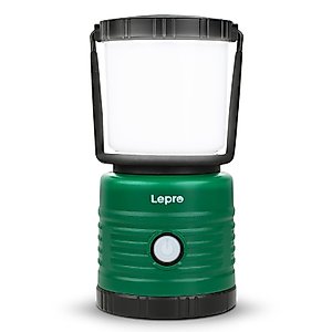 Lepro Lantern Camping Lantern, Battery Powered LED with 1500LM, 4 Light Modes, Waterproof Tent Light, Lantern Flashlight for Hurricane, Emergency Light, Survival Kit, Storms, Outages, Fishing, Hiking