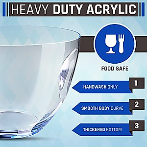 Ice Buckets for Parties - Ice Bucket - 5 Liter Clear Acrylic Champagne Bucket with Easy-to-Carry Handles - Indoor and Outdoor Parties