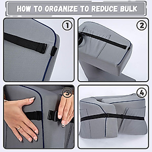 cooloo8 Reading Pillow for Gaming, Extra Large Arm Rest Pillow for Adult, Memory Foam Bed Rest Pillow for Reading, Working, Playing Steam Deck Switch or Sitting in Bed Floor Sofa(Grey)