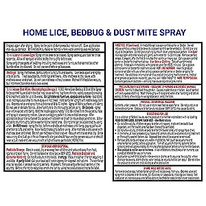 Rid Home Lice Bed Bug Dust Mite Spray Home Treatment Spray With Permethrin Kills Lice and Lice Eggs on Mattresses Furniture Car Interiors and Other Nonwashable Items Spray Can , 5 Ounce