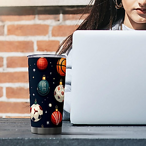 QWEUIOP 20oz Insulated Travel Coffee Mug Sport Christmas Stainless Steel Tumbler with Lid Double Wall Vacuum Coffee Cup For Hot and Cold Drinks14356