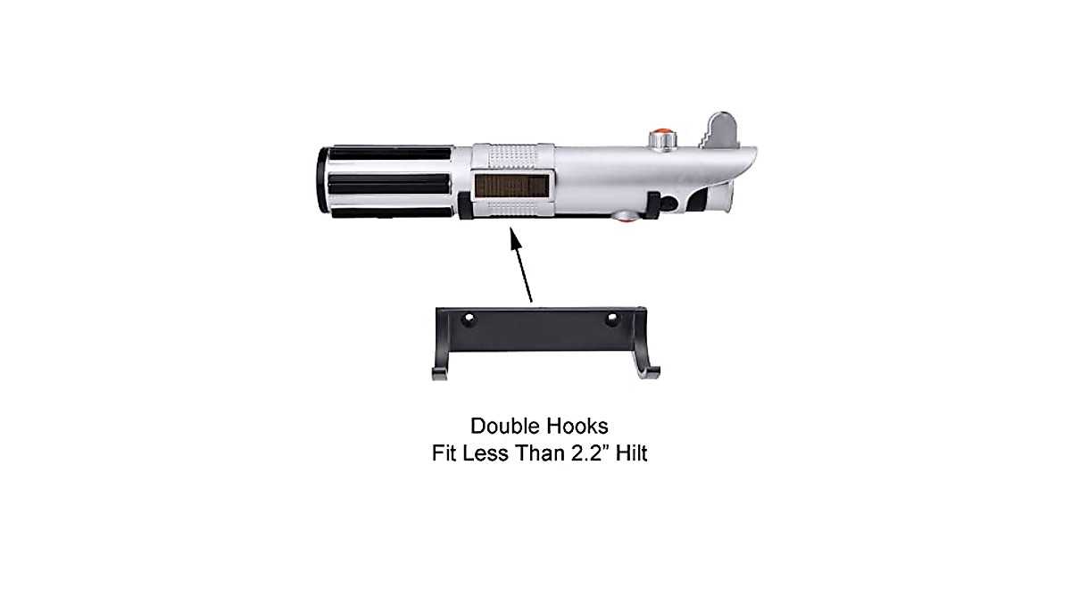 LEKUSHA Lightsaber Hilt Wall Mount - Display Hooks Pack of 4