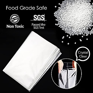 LEOSINDA 50 pcs Clear 8"X 12" Gift Wrap Cellophane Bags Flat Cello Bags Cookie Bags Treat Bags with Twist Ties 6 Mixed Colors Poly Bag 1.3 mil for Bakery, Cookie, Candies