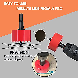 GARHWAL 3 in. Bi-Metal Hole Saw Drill Bit - General Purpose Saw for Wood, Plywood, Cornhole, Ceiling, and Drywall - Includes Arbor & Pilot Bit