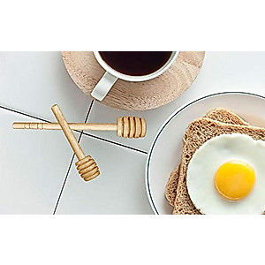 20Pcs Honey Dipper Sticks, 3 Inch Wooden Honey Dipper, Mini Honeycomb Stick, Honey Stirrer Stick for Honey Jar Dispense Drizzle Honey and Wedding Party Gift