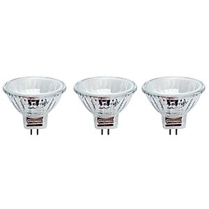 Anyray A2001Y (3-Bulbs) Clear MR11 12Volt 8-Watt Precision Halogen Reflector Fiber Optic Light Bulb 8W 12V