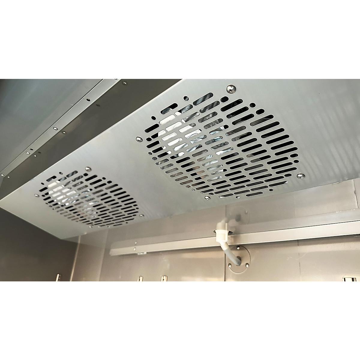 Commercial Refrigerator Glass 3-Door Merchandiser Display Cooler Fridge Stainless Steel Case NSF, Bottom-Mounted 83 inches width, capacity 65 cuft 110V, Restaurant Kitchen Cafe C83RG