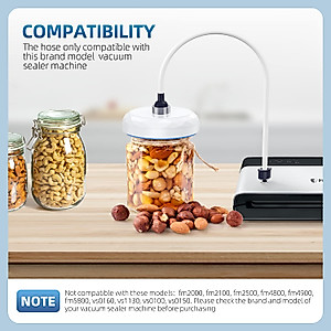 Mason Jar Vacuum Sealer Food Saver Jar Sealer 6 in 1 Electric Handheld Vacuum Sealer Air Pump for Wide and Regular Mouth Mason Jar Compatible with Food Saver Vacuum Sealer Machine (White)