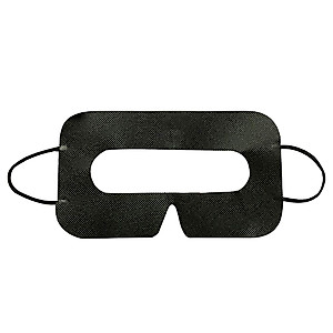 YinQin 100 PCS VR Disposable Eye Mask VR Headset Cover Mask, Sanitary VR Eye Mask, Black VR Eye Mask Cover, Sweatproof VR Headset Cover Mask Universal Eye Mask for VR (Black)