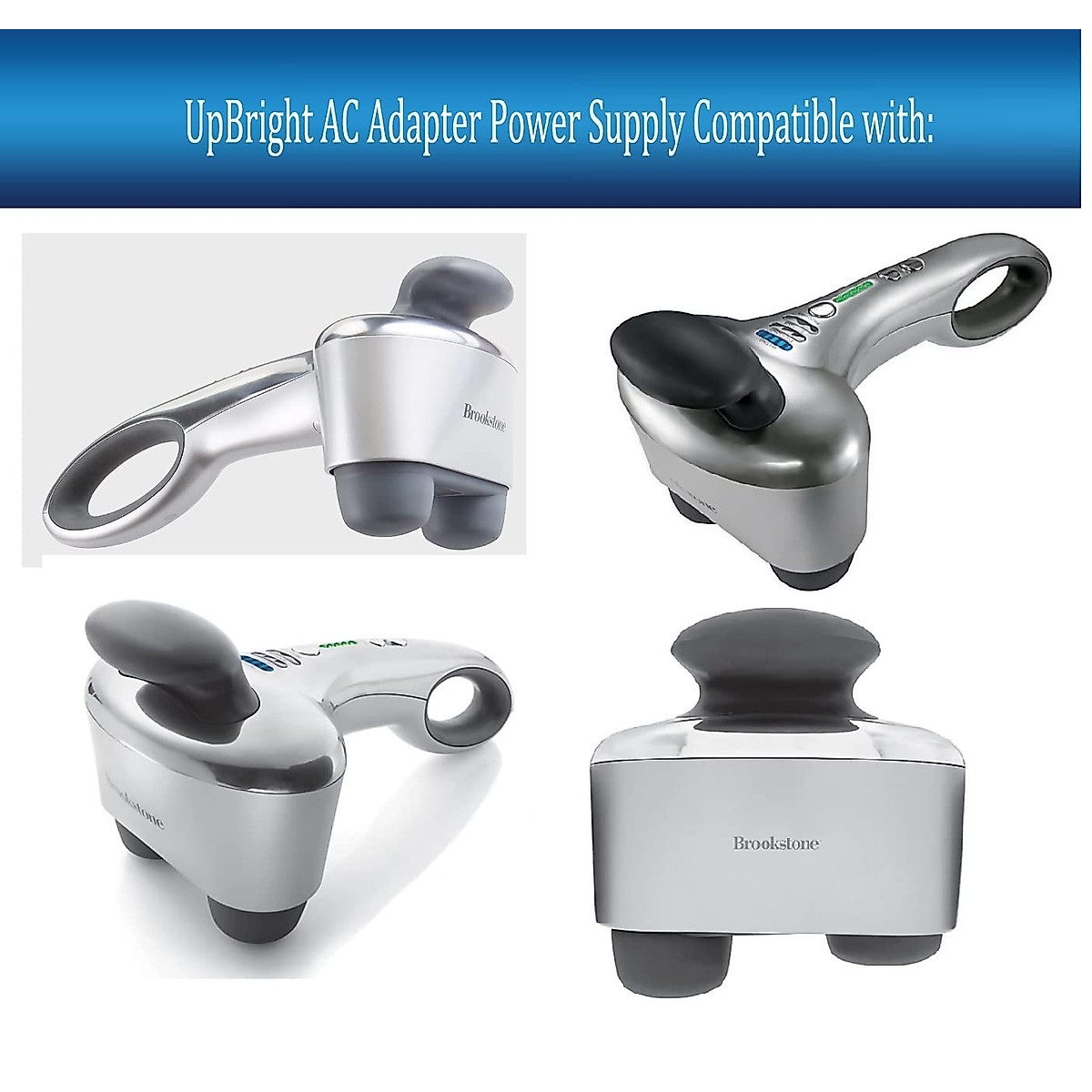 UpBright 2-Prong 15V 3A AC/DC Adapter Compatible with Brookstone Max 2 Max2 B-HHP-650J Cordless Neck Black Percussion Massager PP-BHHP-650J 3YE Switching Model No: GQ48-150300-AU Power Supply Charger