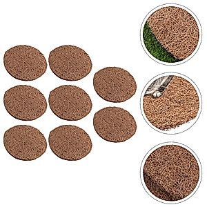 YARNOW Pet Supplies 24pcs Birds Small Liners and Breeding Animals Parrots Materials Liner Nesting Classic Mats Pad Vintage Natural Substrate Practical Brown Size Hut Pigeon Premium Glass Animals