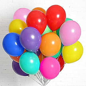 200pcs Rainbow Balloons Bulk, 5 Inch Small Latex Balloons Assorted Colors for Birthday Baby Shower Wedding Kid's Party Decorations