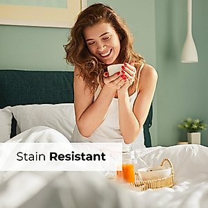 Extra Deep Full Fitted Sheet - Hotel Luxury Single Fitted Sheet Only - Easily Fits 18 inch to 24 inch Mattress - Ultra Soft, Wrinkle Free w/Extra Deep Pockets - Easy-Care, Breathable & Comfy - White