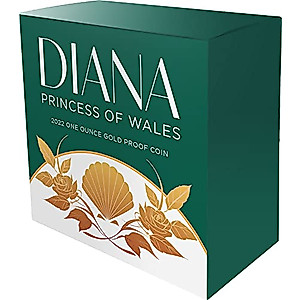 2022 DE Modern Commemorative PowerCoin Diana The People Princess 1 Oz Gold Coin 100$ Tokelau 2022 Proof
