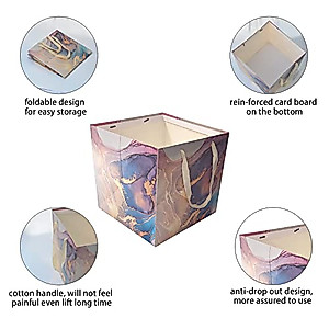 RUIFYRAY Extra Large Gift Bag, 11.8" Square Reusable Big Bag with Handle, for Wedding, Birthday, Presents, Father's Day, Thanksgiving, Christmas, New Year's, Holiday Gifts