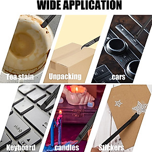 14 Pcs Plastic Crevice Cleaning Tool Car Detailing Spatula Set Black Scraper Tool Non-scratch Small Putty Knife Anti-static Tweezers for Tight Spaces