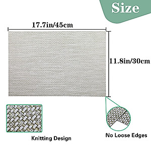 Blibalaskr Placemats, Table Mats Set of 4, Heat Resistant Place Mats, Non Slip Washable Placemat, Easy Clean Place Mat for Kitchen Table Outdoor Indoor Decoration (4 piece set, Gold Green)