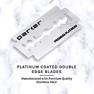 Parker, 98R Ultra Heavy Weight Long Handle Double Edge Safety Razor & 5 Blade Refills