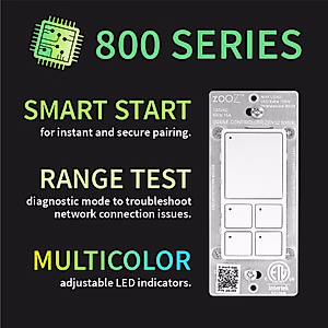 Zooz 700 Series Z-Wave Plus Mesh Network Scene Controller ZEN32, White | Z-Wave Hub Required