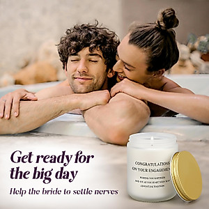 Engagement Gifts for Women Sweet Wedding Themed Candle, Bridal Shower, Bachelorette Party Gifts for Bride to Be, Fiancee, Best Friend, Newly Engaged Couples Gift - Congratulations on Your Engagement