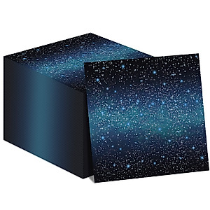 50 Pcs Space Starry Napkins Galaxy Party Napkins Supplies Decorations Lunch Paper Napkins for Outer Space Birthday Baby Shower