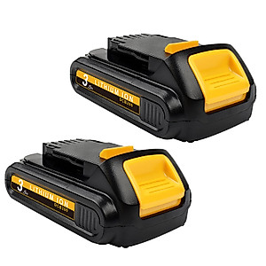 Upgraded 2Pack 3.5Ah 20V Battery Replacement for Dewalt Battery 20Volt Max Li-ion Battery Compatible with Dewalt 20V Battery DCB200 DCB203 DCB204 DCV580 DCB180 for Dewalt 20Volt Cordless Tools Battery