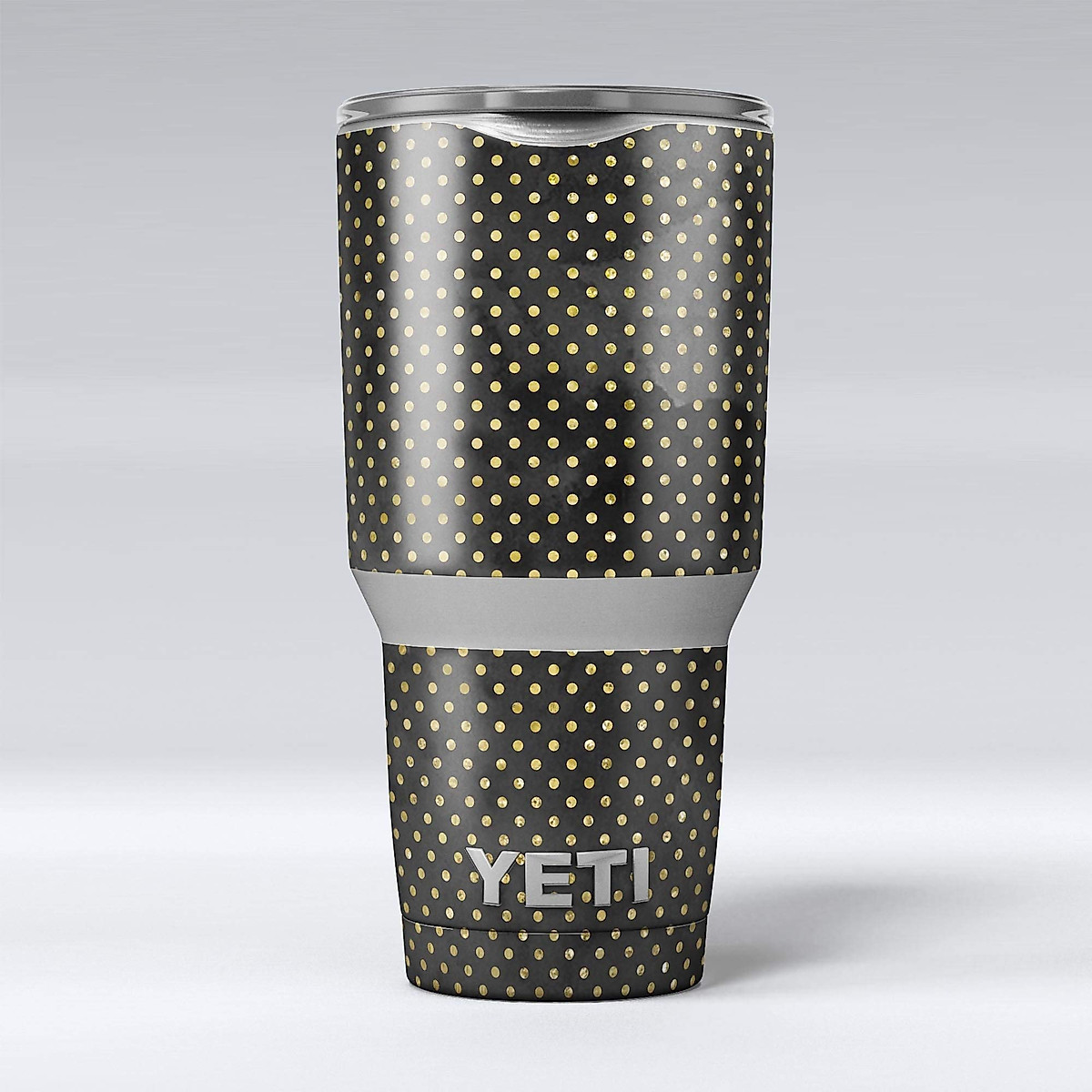 Design Skinz Black and Gold Watercolor Polka Dots V2 - Skin Decal Vinyl Wrap Kit Compatible with The Yeti Rambler Cooler Tumbler Cups