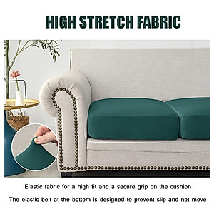 Jonuiony Wear-Resistant Universal Sofa Cover, Stretch Velvet Separate Couch Cushion Slipcovers, L Shape Sofa Chaise Covers for Both Left/Right Sectional Couch Protector(Camel,Back Cover)