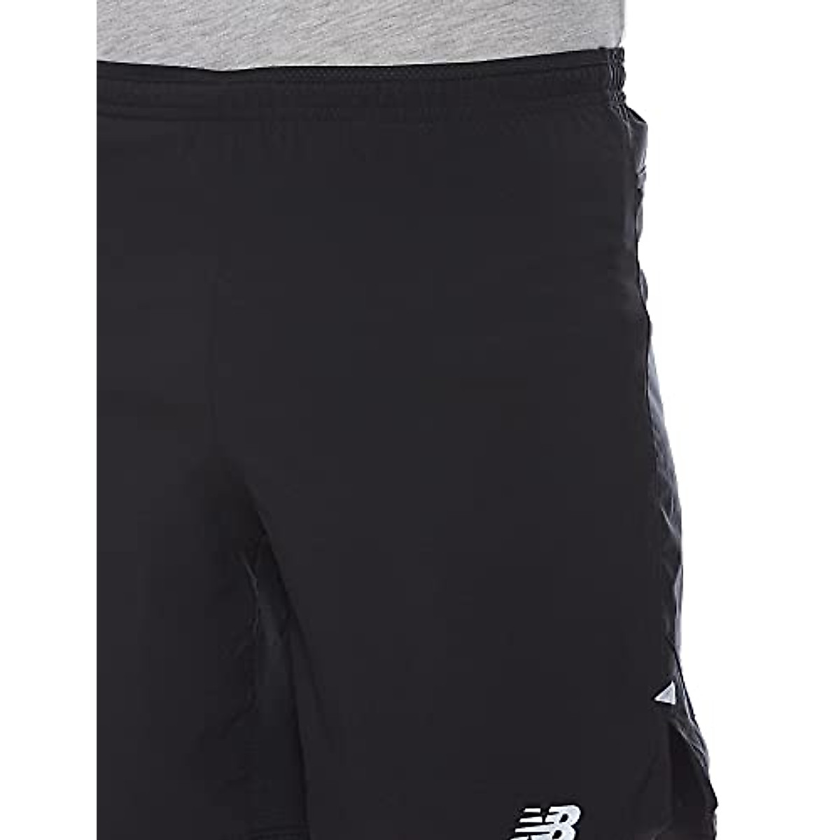 New Balance Men's Impact Run 7 Inch Short, Black , Medium
