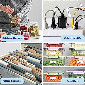 NUSIGN Label Maker Machine with Tape, Portable Bluetooth Label Printer, Wireless & Rechargeable Sticker Mini Label Makers with Multiple Templates Font Icon, White