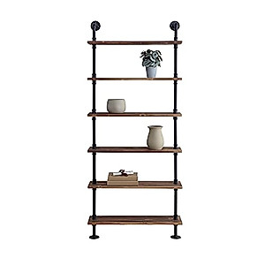 4D Concepts Anacortes SHELFS, Black Pipe/Brown Shelves