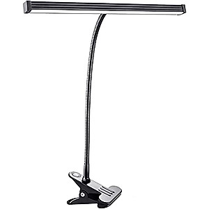 LED Desk Lamp with Clamp, CELYST Music Stand Light with Flexible Gooseneck, 3 Color Modes & 10 Brightness Levels Clip Lamp, 5W Clamp Light for Piano, Bed, Headboard, Drafting Table, Video Conferencing