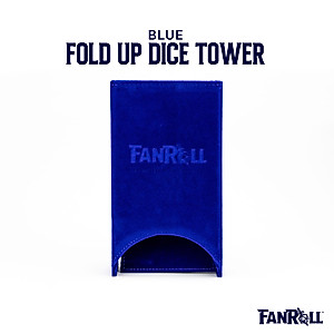 Metallic Dice Games FanRoll Fold Up Dice Tower: Blue, Role Playing Game Dice Accessories for Dungeons and Dragons