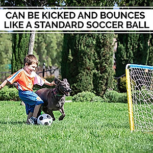 Hyper Pet The Original Quality Grab Tabs Dog Soccer Ball & Dog Football (Indoor-Outdoor Interactive Dog Toy Dog Balls with Easy Grab Tabs) Fun Dog Tug Toy and Dog Ball - 5"