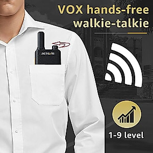 Retevis RT22P,New Version of RT22(2.0),Portable 2 Way Radio with Earpiece,1620mAh Battery,USB-C,Rechargeable Walkie Talkies(6 Pack) with 6 Way Multi Gang Charger,for Church Security School Warehouse