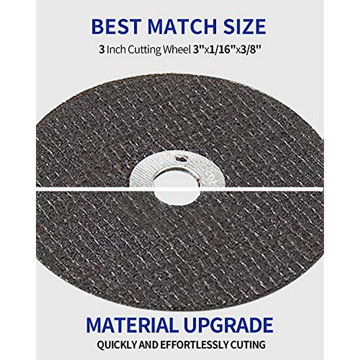 25Pack 3 inch Cut Off Wheels 3/8'' Arbor Cutting Disc Cutting All Ferrous Metals and Stainless Steel for Angle Die Grinder