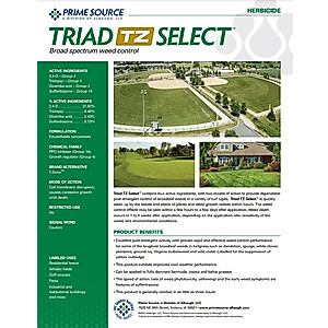 Select Source Triad TZ | 4-Way Combination Herbicide (Compare to T Zone) | Dependable Post-Emergent Broadleaf Weed Control (Quart)