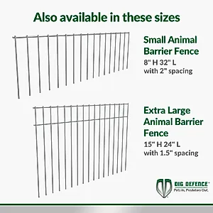 Dig Defence 10 Pack, 30’ Original Animal Barrier Fence - Large No Dig Fence for Dogs and Rabbits, Durable Outdoor Dog Fence Barrier for Yard & Patio
