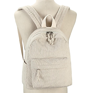 LEDAOU Mini Backpack Women Girls Corduroy Casual Bookbags Cute Small Backpack Purse Fashion Lightweight Daypack School Travel Bag 2PCS