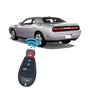 4-Button Replacement fit for Uncut Keyless Entry Remote Control Car Key Fob 08-2010 Chrysler 300/08-2012 Dodge Charger Journey Durango/08-2014 Grand Caravan /Challenger M3N5WY783X IYZ-C01C 433MHz