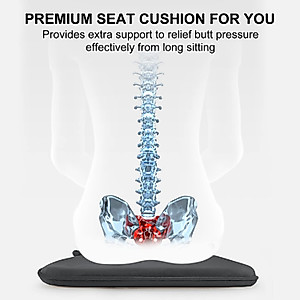 Wellsin Chair Cushions for Dining Chairs 4 Pack, Memory Foam Seat Cushions for Kitchen Chairs, 17"x16"x1.5" Kitchen Chair Cushions with Ties,Dark Grey