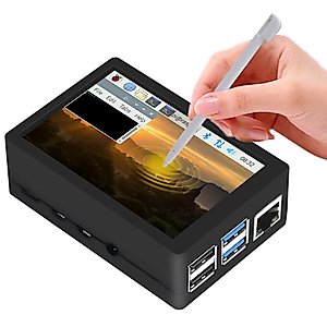 GeeekPi 3.5 inch Touch Screen with Case for Raspberry Pi 4, with Fan and Heatsinks, 320x480 Resolution TFT LCD Display for Raspberry Pi 4 Model B (Raspberry Pi Board NOT Included)