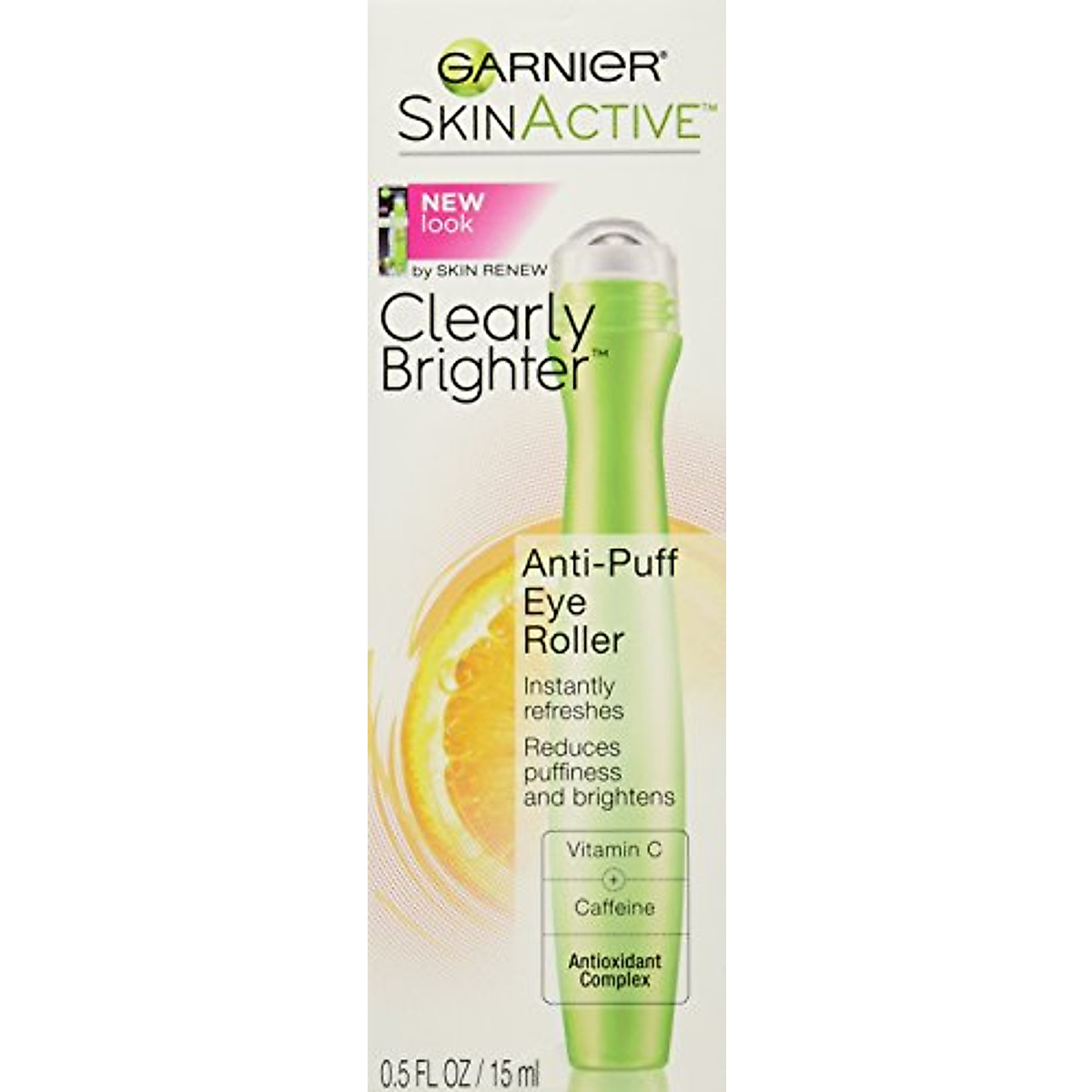 Garnier SkinActive Clearly Brighter Anti-Puff Eye Roller, 0.5 Ounce