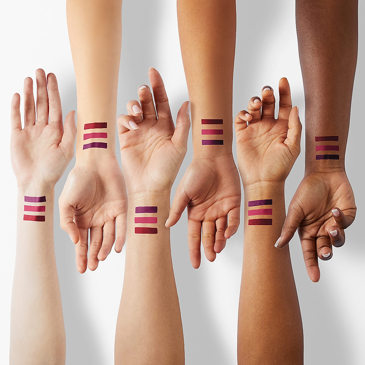 DNM 3Pcs Dark Purple Red Rose pink Matte Liquid Lipstick Sets for Black Women Matte Matt Lipstick Lip Stain Long Lasting Waterproof 24, labial mate larga duracion 24 labiales mate 24 horas originales