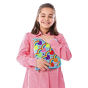 GirlZone Rainbow Jumbo Arts and Crafts Filled Stationery Pencil Case for Girls, Great Gift for Girls