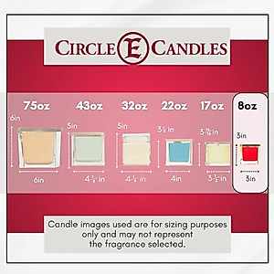 Circle E Candles, Orange Patchouli Scent, Small Size Jar Candle, 8oz, 1 Wick